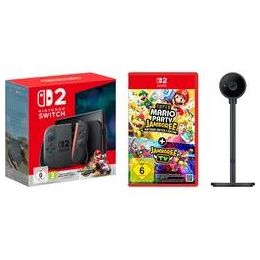 NINTENDO SWITCH 2 Spielekonsole "Switch 2 (Mario Kart World Bundle) + Mario Party Jamboree + Kamera", schwarz, B:27,2cm H:16,6cm T:1,39cm, Spielekonsolen, Switch 2 (Mario Kart World Bundle) + Mario Party Jamboree + Kamera, Topseller