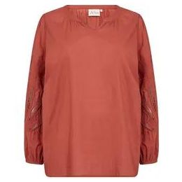 Blusentop WASABI CONCEPT "Wasabi Concept Shirt WA-MARY", Damen, Gr. S, 4577 mineral rot, Obermaterial: 100% Baumwolle, Blusen