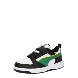 Puma Sneaker 'Rebound V6' Jungen Gr&ouml;&szlig;e 32.5 gelb / gr&uuml;n / schwarz / wei&szlig;