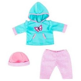 Puppenkleidung BAYER "Hose Schmetterling 46 cm", blau (blau, rosa), Puppenkleidung, Kinder
