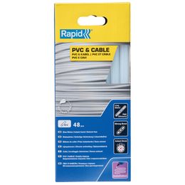 Rapid Klebestick f&uuml;r PVC und Kabel transparent &Oslash; 12 x 190 mm 48 St&uuml;ck