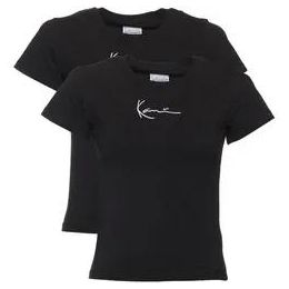T-Shirt Karl Kani "Karl Kani Damen", Herren, Gr. S, schwarz, 95% Baumwolle, 5% Elasthan, bedruckt, slim fit, Rundhals, Shirts