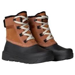 Winterstiefel The North Face "W SHELLISTA V SHORTY WP", Damen, Gr. 39,5, burnt umber, tnf schwarz, Leder, Schuhe, Winterschuhe, Winterboots, Snowboots, wasserdicht