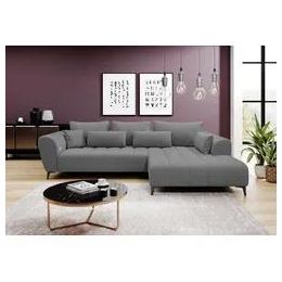 Ecksofa WERK2 "Memo Garay, XXL-Liegefläche, elektrisch ausziehbar auf ca. 228×126 cm", grau, B:287cm H:64cm T:220cm, 92% Polyester, 8% Nylon, Sofas, Luxus in Übergröße: XXL-Liegefläche, Komfort-Ottomane & stilvolle Füße
