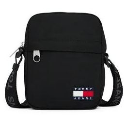 Tommy Hilfiger Umh&auml;ngetasche TOMMY JEANS "TJM ESS DAILY REPORTER", Damen, Gr. B/H/T: 16cm x 20cm x 6cm, schwarz, Textil, Taschen Umh&auml;ngetasche, Men Schultertasche, Freizeitasche mit Tommy Jeans Flaggen-Aufn&auml;her