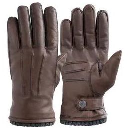 Lederhandschuhe Pearlwood "Newton", Damen, Gr. 8,5, braun, Ziegenleder, Handschuhe, leichte Vintage Optik durch Waxfinish