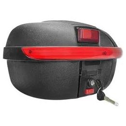 Gepäckträgertasche SACHSENRAD "Gepäckträger-Box Globus", schwarz (schwarz, rot), Taschen, B/H/T: 37cm x 25cm, PVC, B:37cm H:25cm