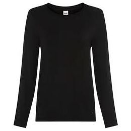 Langarmshirt Brax "Style CARINA L", Damen, Gr. 36, schwarz, 96% Modal, 4% Elasthan, Rundhals, Shirts