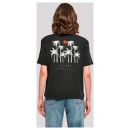 T-Shirt F4NT4STIC "Escape Discover the World Palm Trees", Damen, Gr. 3XL, schwarz, Obermaterial: 100% Baumwolle, oversize, Rundhals, ohne Bündchen, Shirts, Discover the World