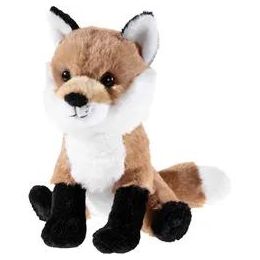 Kuscheltier Heunec "Misanimo, Fuchs sitzend, 21 cm", bunt (rotbraun, weiß, schwarz), Plüschfiguren, KinderH:21cm, Polyester, sitzend, H:21cm