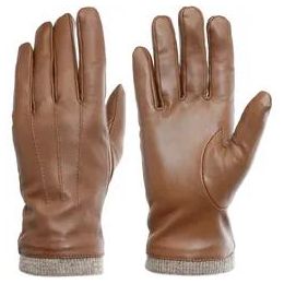 Lederhandschuhe Pearlwood "Daisy", Damen, Gr. 7, caramel, Schafsleder, Handschuhe, Touchscreenfähig - mit 10 Fingern bedienbar, Ziernähte