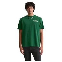 Marc O'Polo T-Shirt MARC O'POLO DENIM "mit lässigem Rückenprint", Herren, Gr. M, rich emerald, Obermaterial: 100% Baumwolle, unifarben, relaxed fit, Rundhals, normaler Saum, Shirts