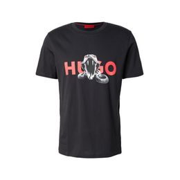 Hugo T-Shirt 'Deyladec' Herren Gr&ouml;&szlig;e XS anthrazit / rot / schwarz / wei&szlig;