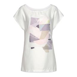 Lascana T-Shirt Damen Gr&ouml;&szlig;e XS beige / lila / rosa / wei&szlig;