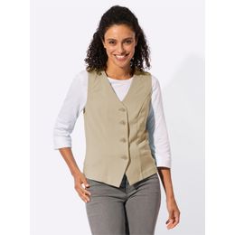 WITT Damen Anzugweste in Interlock-Qualit&auml;t, beige, Gr&ouml;&szlig;e 40