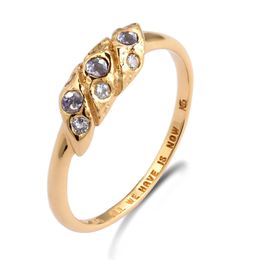 Haze & Glory Ring - Ring Mondstein Lolith 375 Gelbgold - Reef Ring - Gr. 56 MM - in Gold - f&uuml;r Damen