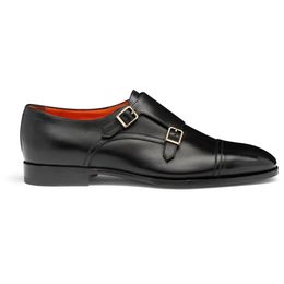 Santoni Men's doublebuckle shoe - Gr. UK_9_5 - in Wei&szlig;