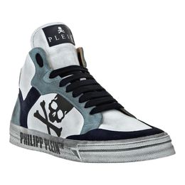 Philipp Plein Low-Top Sneaker - High-Top Turnschuhe Retrokickz - Gr. 44 (EU) - in Wei&szlig; - f&uuml;r Damen