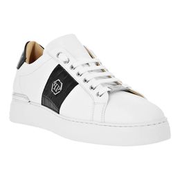 Philipp Plein Low-Top Sneaker - Lo-Top Turnschuhe Hexagon - Gr. 46 (EU) - in Wei&szlig; - f&uuml;r Damen