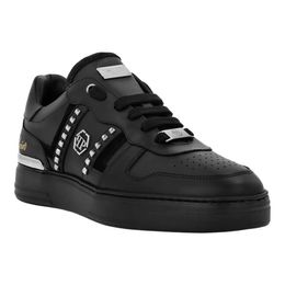 Philipp Plein Low-Top Sneaker - Lo-Top Turnschuhe Mit Nieten Verziert - Gr. 39 (EU) - in Schwarz - f&uuml;r Damen