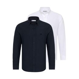 Dandalo Hemd Herren Gr&ouml;&szlig;e XXL navy / wei&szlig;