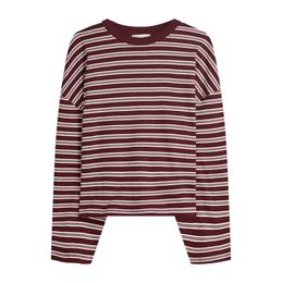 Bershka Shirt Damen Gr&ouml;&szlig;e L karminrot / wei&szlig;