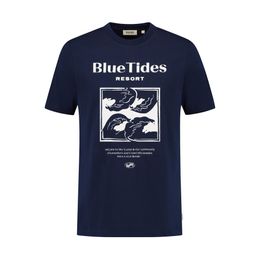 Shiwi T-shirt 'Liam Blue Tides' Herren Gr&ouml;&szlig;e XXL navy / wei&szlig;