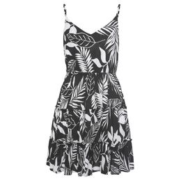 Lascana Kleid Damen Gr&ouml;&szlig;e 40 schwarz / wei&szlig; Sommerkleid