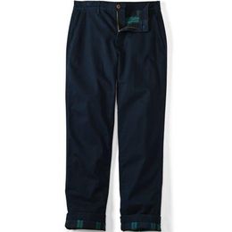 LANDS' END Gef&uuml;tterte Chino mit Komfortbund, Herren,  Blau, Elasthan/Baumwoll-Mischung, by Lands' End