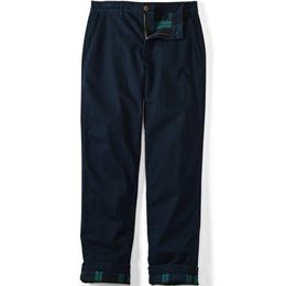 LANDS' END Gef&uuml;tterte Chino mit Komfortbund, Herren,  Blau, Elasthan/Baumwoll-Mischung, by Lands' End