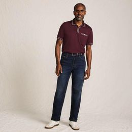 LANDS' END Stretch-Denim Jeans mit Komfortbund und Flanellfutter, Classic Fit, Herren,  Blau, Baumwoll-Mischung, by Lands' End