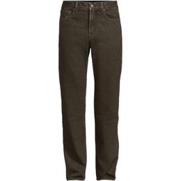 LANDS' END Stretch-Denim Jeans mit Komfortbund und Flanellfutter, Classic Fit, Herren,  Braun, Baumwoll-Mischung, by Lands' End
