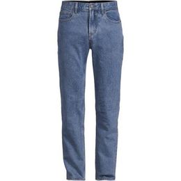 LANDS' END Stretch-Denim Jeans mit Komfortbund und Flanellfutter, Classic Fit, Herren,  Blau, Baumwoll-Mischung, by Lands' End
