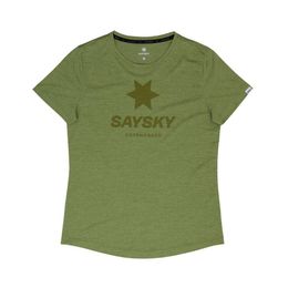Saysky Logo Combat T-Shirt Bekleidung Damen gr&uuml;n