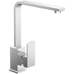 Küchenarmatur Welltime "Viktoria", silber (chrom), B:5cm H:29cm T:25,4cm Ø:5cm, Armaturen, Design-Armatur für Küchenspüle, eckig