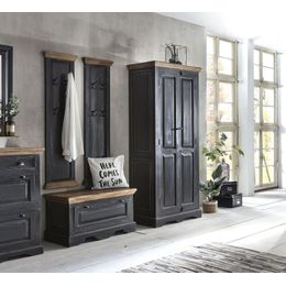 Garderoben-Set Sit "Corsica", schwarz (schwarz, honig), Kastenmöbel-Sets