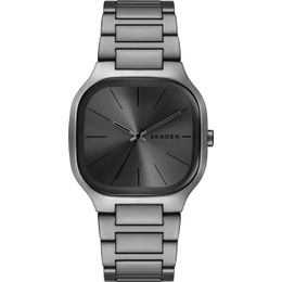 Quarzuhr Skagen "MELLEM", grau, Armbanduhren, Herren, Armbanduhr, Herrenuhr, Edelstahlarmband, analog