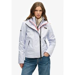 Outdoorjacke Superdry "HOODED MTN WINDBREAKER JKT", Damen, Gr. XS, lila (iced lila marl), Web, Obermaterial: 100% Polyester, unifarben, slim fit, B&uuml;ndchen, Jacken Outdoorjacke