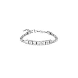 Armband Lacoste "SCRIPT", edelstahlfarben, Armbänder, Damen, 20,5cm, Edelstahl