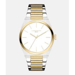 Quarzuhr Liebeskind Berlin "Minimalist 48 mm", silbergoldfarben, Armbanduhren, Damen, Armbanduhr, Damenuhr, Edelstahlarmband, analog
