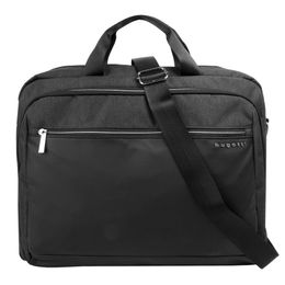 Aktentasche Bugatti "SERA", Damen, Gr. B/H/T: 42cm x 34cm x 8cm onesize, grau (anthrazit), Kunstfaser, unifarben, Taschen