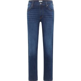 Straight-Jeans Mustang "Tramper Straigt", Herren, Gr. 40, Länge 30, blau (dunkelblau 843), Denim/Jeans, Obermaterial: 99% Baumwolle, 1% Elasthan, straight fit, Jeans