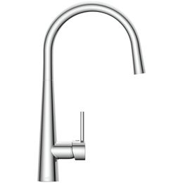 Küchenarmatur Welltime "Niagara", grau (chromfarben), H:41,5cm T:25cm Ø:5cm, Armaturen, Spülenarmatur, Küchenarmatur mit hohem Auslauf, Hochdruckarmatur