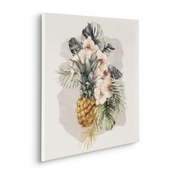 Leinwandbild Komar "Ananas Mûr - Größe 60 x 60 cm", bunt (farbe bild(er): bunt), B:60cm, Holz, Papier, Bilder, Keilrahmenbild mi Echtholzrahmen