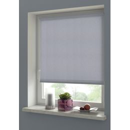 Rollo Gardinia "Shaun", grau (hellgrau), B:75cm H:160cm, Polyester, Rollos, Rautenmuster als die Wolle