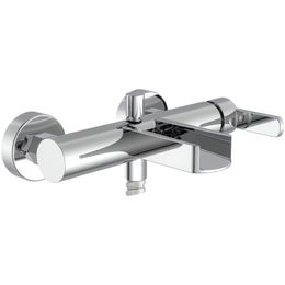 Schütte Wannenarmatur SCHÜTTE "Niagara", grau (chromfarben), B:26cm H:8cm T:17cm, Messing, Armaturen, Wasserhahn Bad mit Schwallauslauf, Chrom