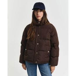 Steppjacke Gant "ACTIVE CLOUD JACKET", Damen, Gr. M, deep braun, Web, Obermaterial: 100% Polyester, hüftlang, Jacken, Winterjacke, mit Stehkragen, regular fit