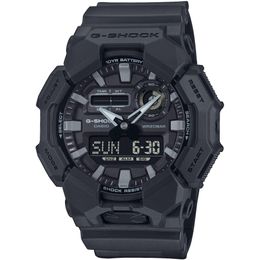 Chronograph Casio G-SHOCK, schwarz (schwarz, schwarz), Armbanduhren, Herren, Quarzuhr, Armbanduhr,Herrenuhr, digital,Resinband, bis 20 bar wasserd.