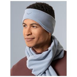 Stirnband TRIGEMA "TRIGEMA Fleecestirnband", Herren, Gr. 3, blau (pearl, blau), Kunstfaser, Mützen