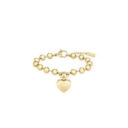 Armkette Lacoste "LOVE MY CROC", gelbgoldfarben, Armbänder, Damen, 20cm, Edelstahl
